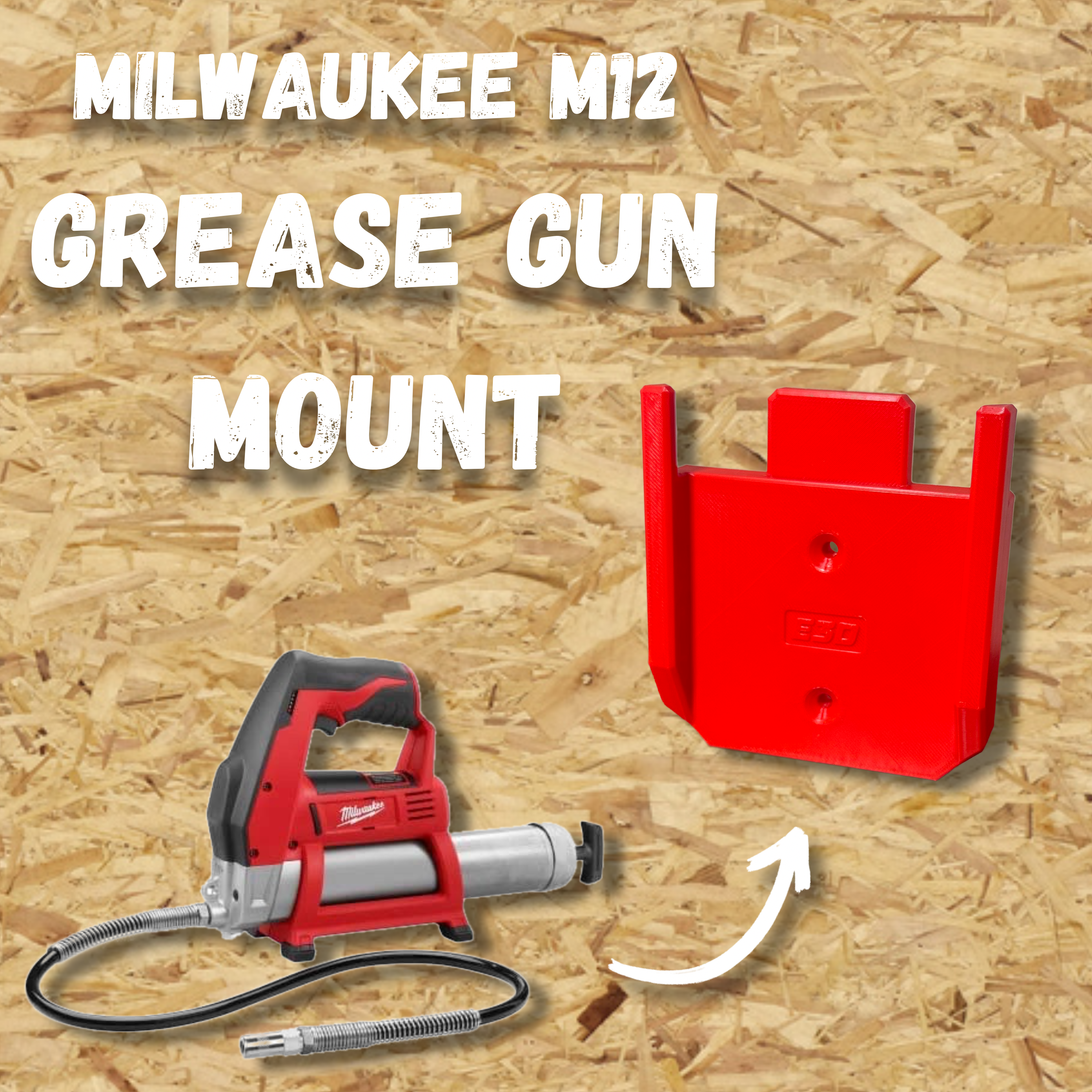 Milwaukee M12 Grease Gun Mount (for Model #2446-20) – EVERSION Tool Mounts